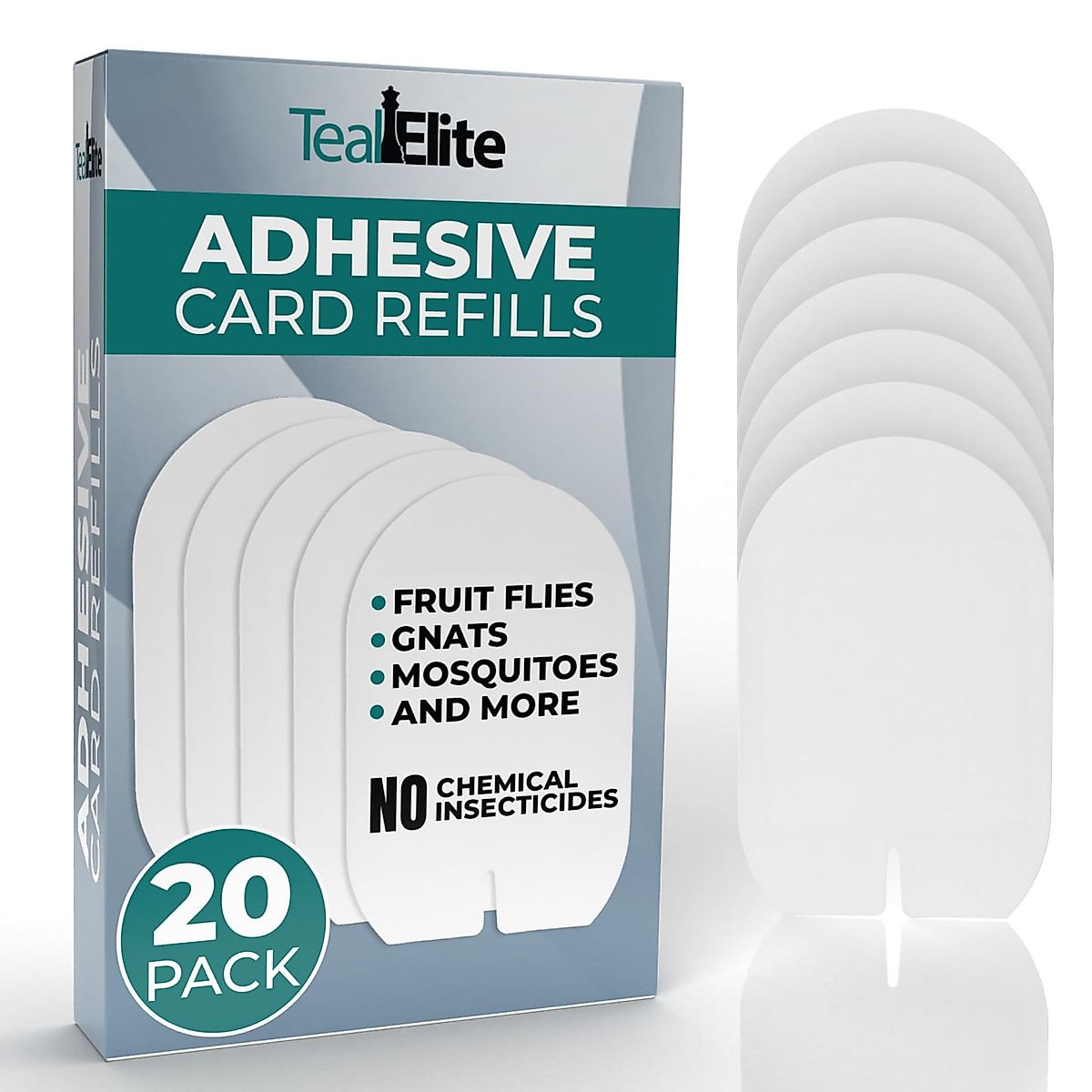 Fly Trap Card Refills - 20 Pack - Refill Cards for Indoor Electronic Plug in Fly Trap for Fruit Flies, Wasps, Gnats, Mosquitos