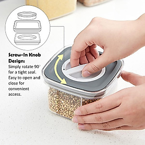 EleganceEssentials Container Set, Canisters Sets for the Kitchen, Flour Sugar Storage Containers, Airtight Food Storage Containers, Food Storage Containers with Lids Airtight (Gray, 6-Piece)