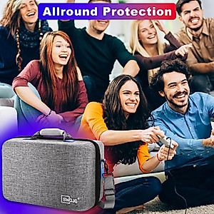 Hard Shell Carrying Case for PS5, Travel Case Compatible with PS5 Console Controller, Protective Storage Bag for Playstation 5 Disk Digital Edition, Headset, Base and Game Accessories, Shockproof