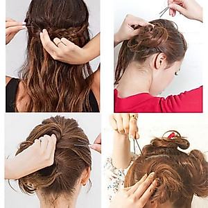 200Pcs Hair Pins Kit,Bobby Pins and U Shaped Hair Pins Bun Hair Pins Gifts for Women Girls with Storage Box Wedding Hairstyles (Black,2Inch)