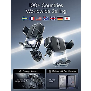 LISEN Vent Phone Mount for Car [Smooth Silicone Protection] Universal Car Vent Phone Holder Mount for Car with Newest Extension Clip for iPhone 14 13 12 11 X XR XS Pro Max Mini 8 7 6 Plus and More