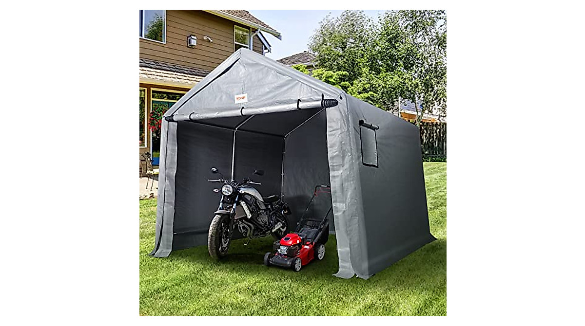 VEVOR Portable Outdoor Storage Shed 7x12 ft | Heavy Duty Tent