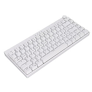 Threemode Mechanical Keyboard, Dynamic RGB Backlight, Three Modes, White Mechanical Keyboard, Compact Size for Home Office Gaming (Red Switch)