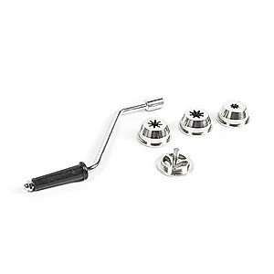 5L Commercial Manual Churros Maker Machine Stainless Steel Latin Fruit Machine with 4 Nozzles Heavy Duty Churros Machine