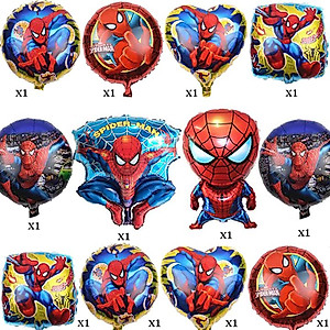 Superhero Balloons for Kids Birthday Baby Shower Super Hero Theme Party Decorations (Spider)