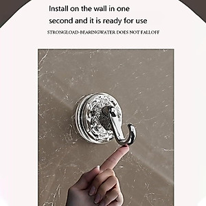 Tyozyw Retro Ripple Suction Cup, Suction Wreath Hanger for Glass Door, Window Suction Cups with Hooks, Suction Cup Towel Bar (Cream)