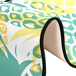 Pineapple Tropical Fruit Kitchen Rugs Non-Slip Soft Doormats Bath Carpet Floor Runner Area Rugs for Home Dining Living Room Bedroom 72" X 24"