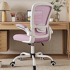 Mimoglad Home Office Chair, High Back Desk Chair, Ergonomic Mesh Computer Chair with Adjustable Lumbar Support and Thickened Seat Cushion
