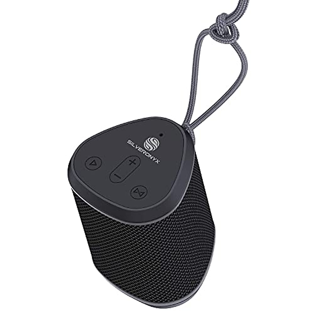 Bluetooth Speaker Portable Wireless Waterproof, from SilverOnyx, Loud Crystal Clear Stereo Sound, Rich Bass Subwoofer, Built-in Mic, IPX6 Rated Speakers, Perfect for Pool, Shower, Home, Travel - Black