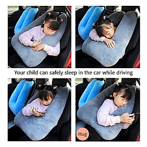 FHSGGP Travel Pillow Car Pillow Kid Car Sleeping The Sleeping Aid for Adults and Kids on Road Trips Kids Travel Pillow Gray