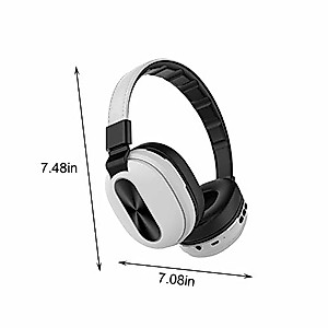 Lovskoo 5.0 Bluetooth Headphones Over-Ear, Wireless Headset for Game Sports Running, Foldable Noise Cancelling Headphones, Lightweight Head-Mounted Headphones Wireless Headphones Cool Things (White)