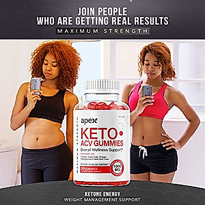 (2 Pack) Apex Keto ACV Gummies Apex Keto Advanced Formula Overall Wellness Support (120 Gummies)