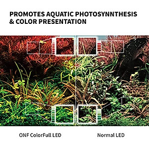 ONF Flat Nano Full Spectrum LED Aquarium Light, Dimmable 7000K / 1300lm, for <10 Gallons Rimless Fish Tanks, Freshwater Aquatic Plant Growth, Terrarium Spotlight, Potted Plant IP54 Waterproof (Silver)