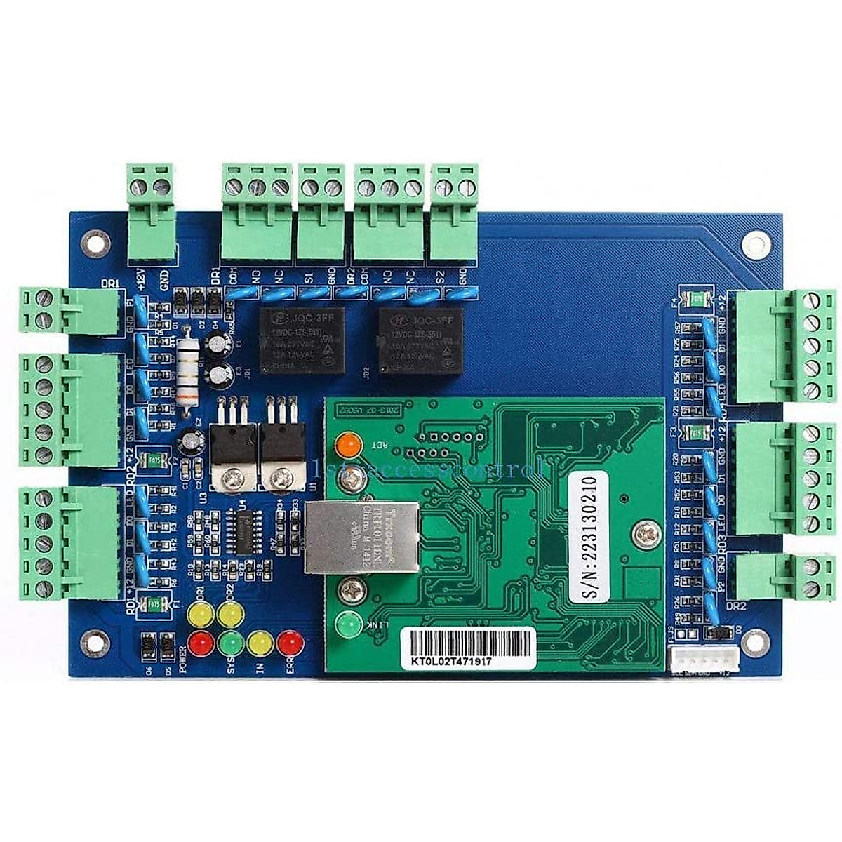 MENGQI-CONTROL IP Based 2 Doors Access Control Kit North American Strike Lock Keypad Reader Smart Keyless Lock System 110V Power Supply Box Phone APP Remote Open Door