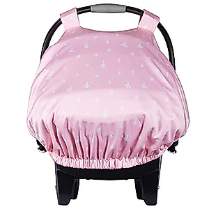 Car Seat Covers for Babies Girls Car Seat Canopy Stroller Cover for Spring Autumn Winter Car Seat Cover Infant Girl Babies Stretchy and Kick Proof with Net Multi Use Soft & Breathable