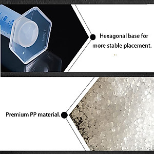 2Pack 1000ml Plastic Graduated Cylinder, Plastic Measuring Cylinder Set, 2-Sided Marking Lab Cylinders, Clear Science Measuring Cylinder for Home and School Science, Laboratory Supplies