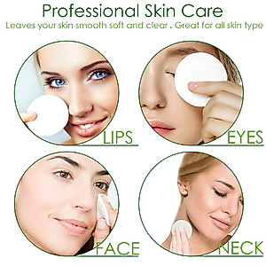 20PCS Reusable Makeup Remover Pads - Organic Bamboo Reusable Cotton Rounds with Laundry Bag, Washable Facial & Eye Makeup Cotton Pads