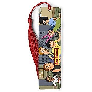 Bookmarks Metal Ruler Bobs Bookography Burgers Measure Tassels Bookworm for Book Markers Lovers Reading Notebook Bookmark Bibliophile Gift