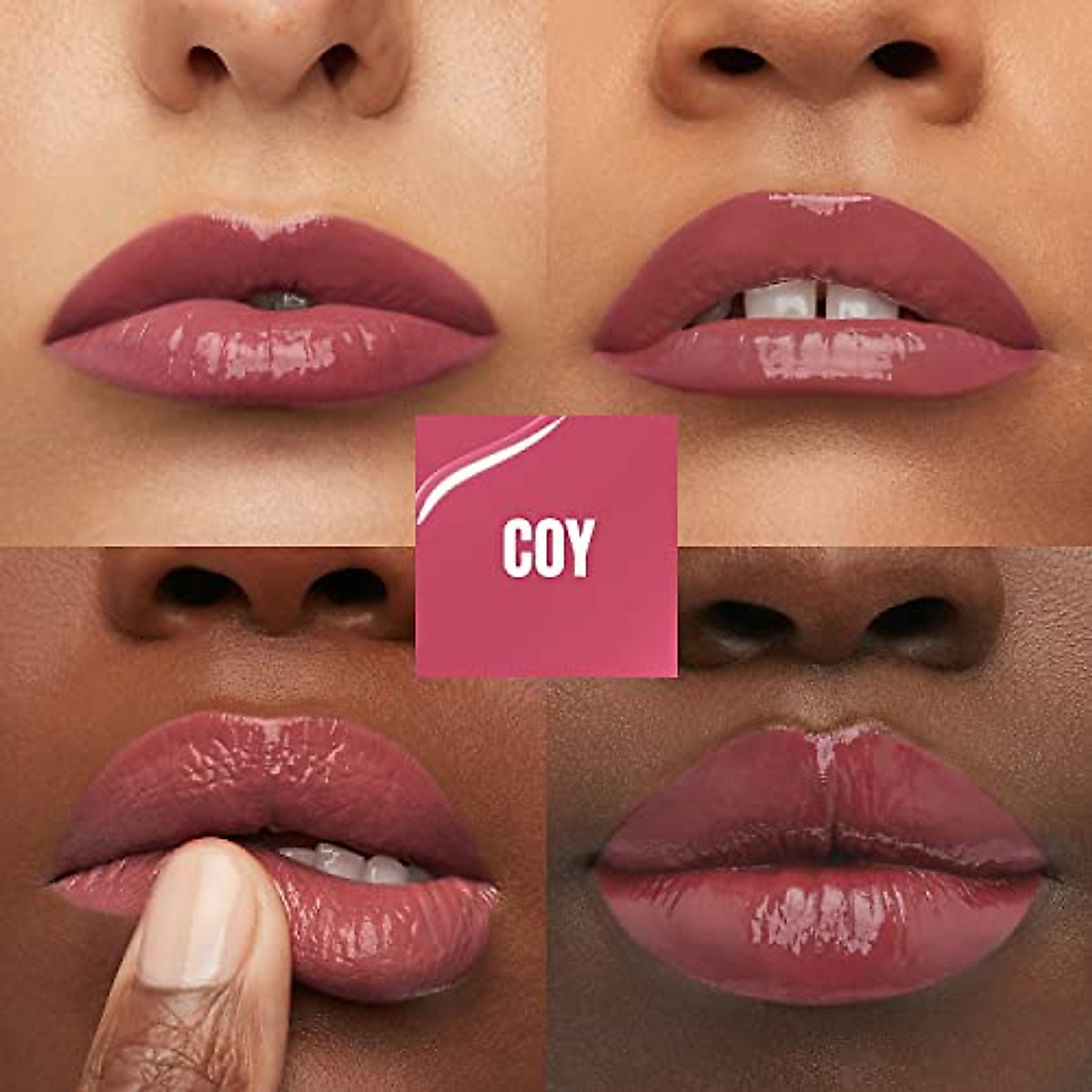 Maybelline Super Stay Vinyl Ink Longwear No-Budge Liquid Lipcolor, Highly Pigmented Color and Instant Shine, Coy, Rose Mauve Nude Lipstick, 0.14 fl oz, 1 Count