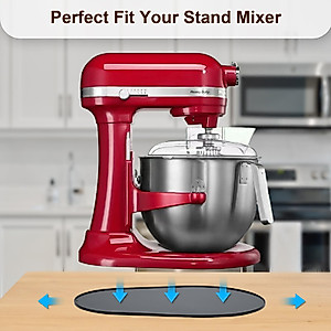 Geckowi Metal Sliding Mat for KitchenAid Stand Mixer 5-8 Qt,Sliding Tray Slide Tray Mixer Mover Mixer Slider for Bowl-Lift Stand Mixer, KitchenAid Artisan Bowl-Lift Mixer, KitchenAid Classic