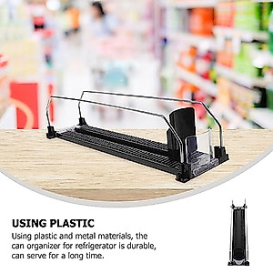 NOLITOY Freezer Organizer Plastic Pusher Tray Rack Automatic Vending Machine Sliding Organizer Fast Pusher Glide Pull Out Cabinet Shelf Drink Holder Plastic Organizer