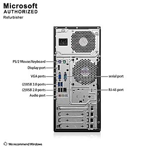Lenovo ThinkCentre Tower Desktop PC Computer Workstation, Intel Quad Core i5-6400 up to 3.3GHz, 16G DDR4, 512G SSD, DVD, USB 3.0, VGA, DP, Mouse, Keyboard, Windows 10 Pro 64 Bit (Renewed)