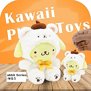 COAQAC Kawaii Cartoon White Bear Cross-Dressing Series Plush,Soft Plush Doll Cute Soft Toys, Plush Pillow Stuffed Animals Toy Birthday Gifts for Girls Kids Animals Toy Birthday Gifts for Girls Kids