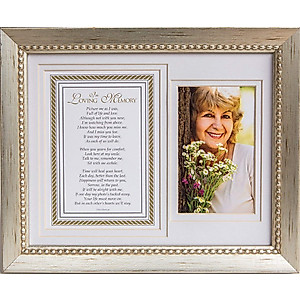 In Loving Memory Sentiment Memorial Picture Frame- Sympathy Gift for Loss of Loves Ones - Memorial Gift (Silver)