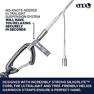ENO, Eagles Nest Outfitters Helios Ultralight Hammock Straps Suspension System with Storage Bag, 300 LB Capacity, 8' 1" x 1"