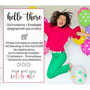 Paper Clever Party Jungle Baby Shower Invitations and Envelopes Pack of 15 – Fill In Blank Invites for Boys Baby Shower, Reveal, Birthday – Royal Safari Animal Event – Printed 4x6 Size Cards