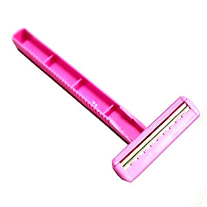 2 Packs 20 Ct Women's Razors Disposable Twin Blade Hair Removal Shaver Pink