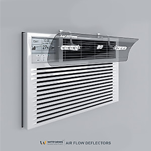 WITFORMS/WINDOW - Adjustable AC air deflector suitable for window air conditioners (Top air outlet). Enhance cooling and heating circulation
