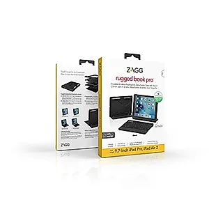 ZAGG Rugged Book Pro – Magnetic-Hinged Bluetooth Keyboard and Case for Apple iPad Pro 9.7” – Black (ID8RPK-BB0)