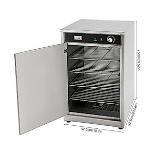 Electric Commercial Hot Box Food Warmer for Catering,600W Countertop Food Heated Holding Cabinet, 86-185°F Temperature Adjustable Warming Oven for Storing Pizzas, Tarts, Fried Chicken