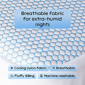 Niagara Cooling Queen Mattress Topper - Pillow Top Mattress Cover Quilted Fitted Cooling Topper for Back Pain Deep Pocket Fits 20 Inches (60x80 Inches)