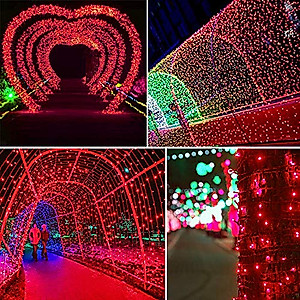 Vicila 200 LED String Light Christmas Light with Remote Control, 8 Modes USB Twinkling Lights Waterproof Fairy Light for Patio, Home, Garden, Indoor Outdoor Decor-72.2ft(Red)