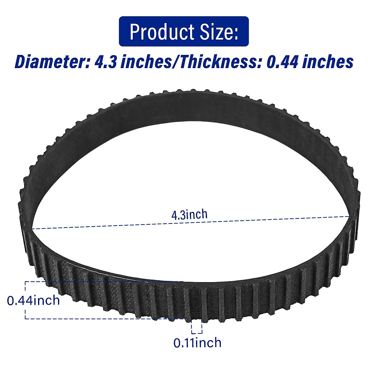 Sander Toothed Drive Belt Compatible With 848530 Porter Cable Fits 351/352 336/337 Variable speed Belt Sanders - 2Pack