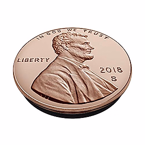 Lincoln Penny One Cent Coin Copper USA PopSockets PopGrip: Swappable Grip for Phones & Tablets