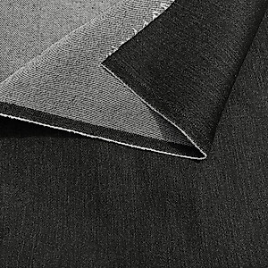 Kiran Collections-1-yard 9 oz Gray Black Denim Fabric for Sewing, Crafting |Medium-Weight Denim Fabric |Denim Fabric by The Yard |Jean Material|Denim Material|Black Jean Fabric (60''x36'')