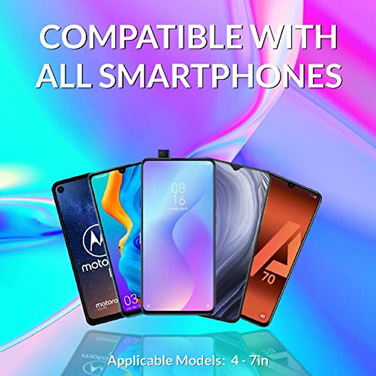 TSR HOME Rearview Mirror Phone Holder for Car, 360° Rotating Rear View Mirror Phone Mount, Multifunctional PhoneUniversal Car Phone Holder for All Smartphones