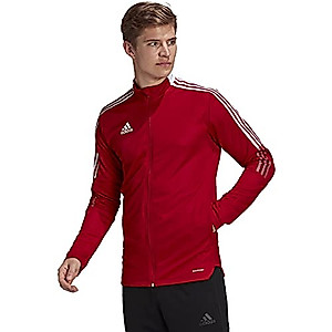 adidas Men's Tiro 21 Track Jacket, Team Power Red, Small Tall