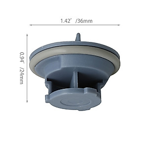 RDEXP 3.6x2.4cm Plastic Gray 8558307 Dishwasher Dispenser Cap Rinse Aid Caps for Dishwasher Part Replaces 8558307 8539095 1060792 8193984 8558310