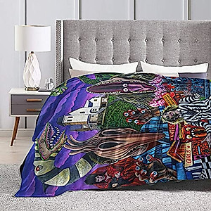 Halloween Movie Fleece Throw Blankets for Couch Cozy Lightweight Soft Blankets and Throws for Sofa 50"X40"