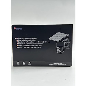 Ctronics 3MP Solar Security Camera Wireless Outdoor WiFi, PTZ Surveillacne Camera Battery-Powered for Home Security, 360° View, Spotlight Color Night Vision, PIR Human Detection, 2-Way Audio (White)