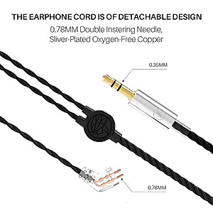 THE FRAGRANT ZITHER in Ear Headphone, TFZ T2 Galaxy Stereo Gaming Earphone, in-Ear Monitors, 3.5mm Bass Music HiFi Earbuds IEM, Compatible for iPhone and Android and PC