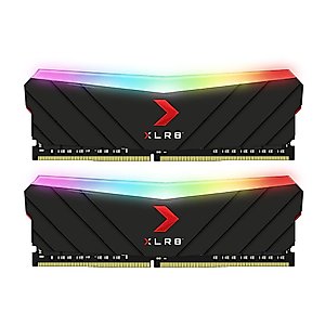 PNY XLR8 Gaming 32GB (2x16GB) DDR4 DRAM 3200MHz (PC4-25600) CL16 1.35V RGB Dual Channel Desktop (DIMM) Memory – MD32GK2D4320016XRGB