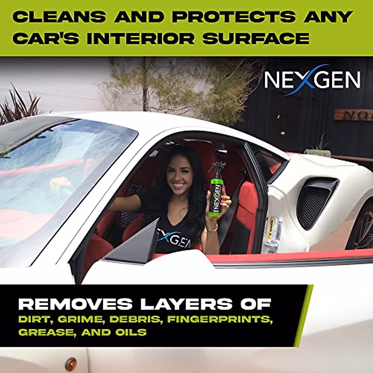 Nexgen Interior Cleaner — All Purpose Cleaner For Car Detailing, Interior Car Cleaner, Car Dashboard Cleaner — Mist On Wipe Off Solution for All Interior Surfaces (16oz)