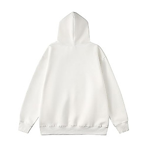 Essential Hoodie, Autumn Men'S Suede Hooded Smooth Board Sweater New Large Basic Mens Graphic Hoodies For Men Hoodies Pullover Devil Mgk Trendy Hoodies 2023 Hoodies (4XL, White)