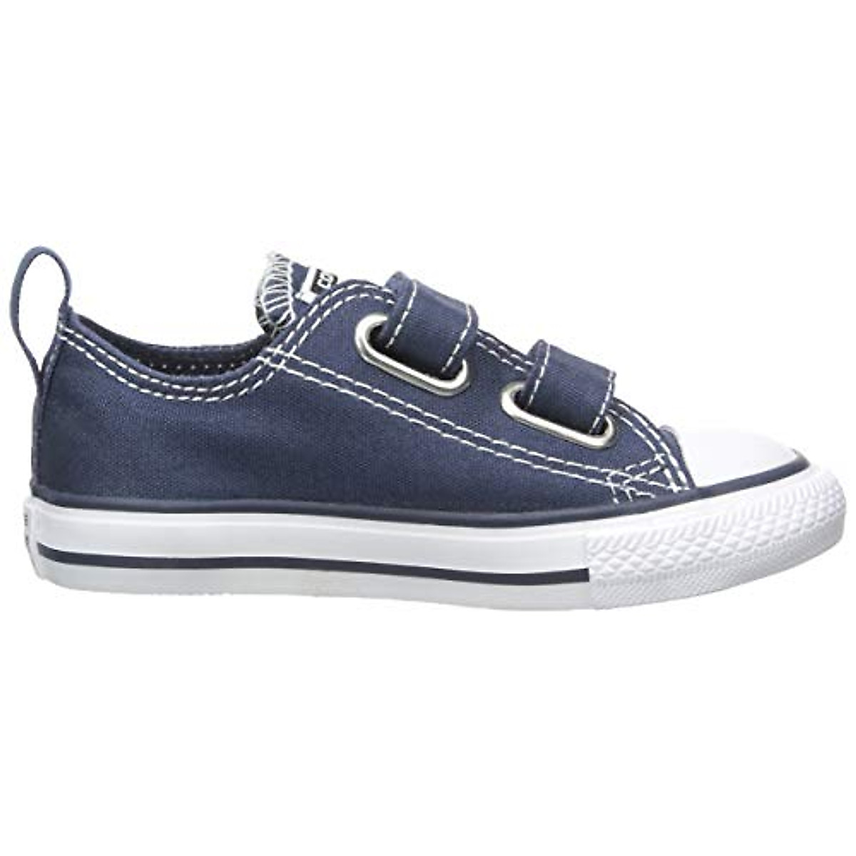 Converse Baby Boys Chuck Taylor All Star 2V Low Top Sneaker, Navy/White, 7 Infant