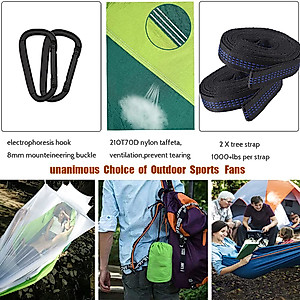 Camping Hammock with Mosquito Net - Portable Travel Hammock Bug Net - Camping Equipment - Hammock Tent for Outdoor Hiking Campin Backpacking Travel (Army Green)